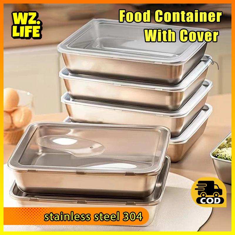 【COD】5pcs 304 Stainless steel trays with sealed lid Japanese - TikTok ...