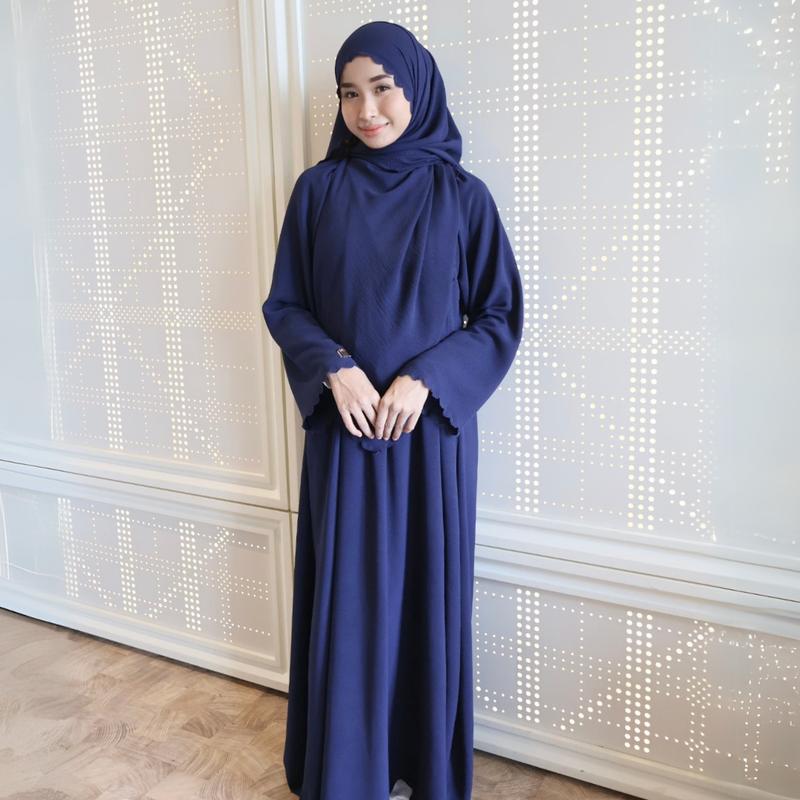 Abaya Nufaa (FREE SHAWL) Ironless Series Clothing Wanita A-Loose ...