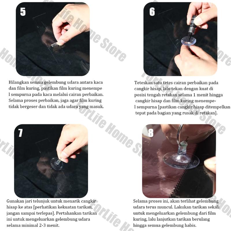 Lem kaca mobil retak tanpa bekas lem kaca aquarium bening super kuat ...