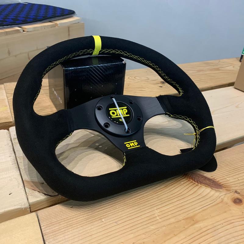 OMP Superquadro flat bottom universal aftermarket racing suede - TikTok ...