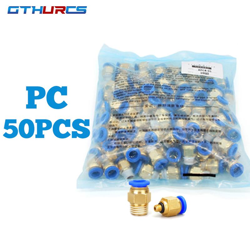 50PCS PC Pneumatic Fittings Air Quick Connector PC4-M5 PC4-0 - Shop ...