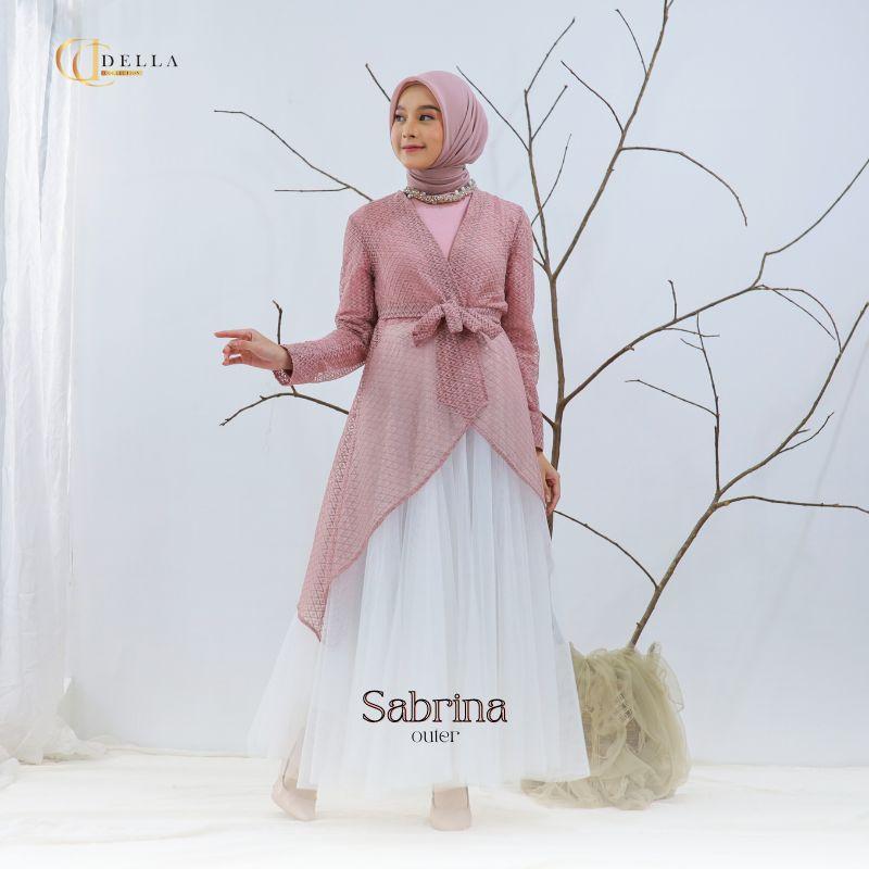 Sabrina Outer Lace Brokat diamond long outer atasan brukat wanita ...