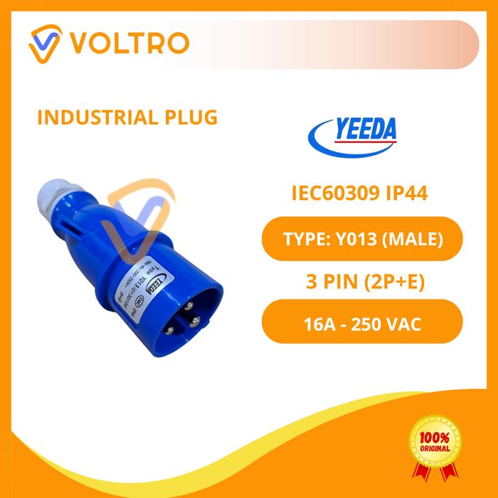Jual YEEDA Konektor Industrial Mobile Plug Y013 16A 3 Pin 2P+E Tahan ...