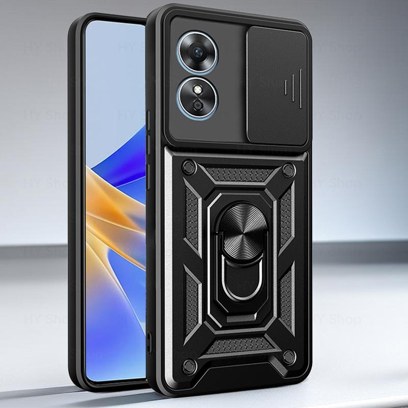 Ring Holder Phone Case For OPPO A17 A17k Armor Shockproof Casing ...