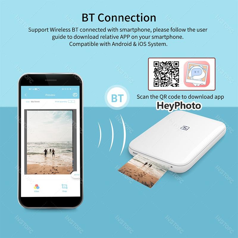 MT53 Color Photo Portable Printer Mobile Phone Mini Handheld Pocket ...