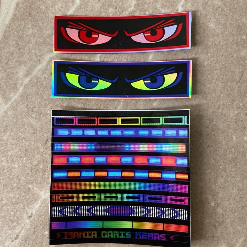 Stiker miniatur Lampu strobo + mata 2pcs - Shop | Tokopedia