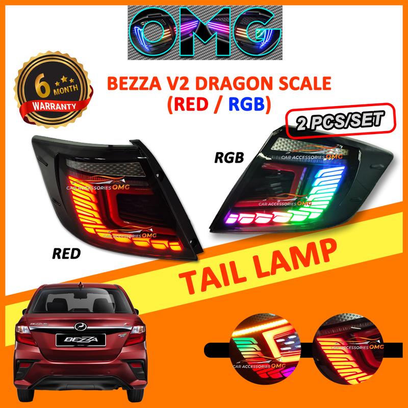 PERODUA BEZZA DRAGON SCALE RUNNING TAIL LAMP (RED / RGB) - TikTok Shop ...