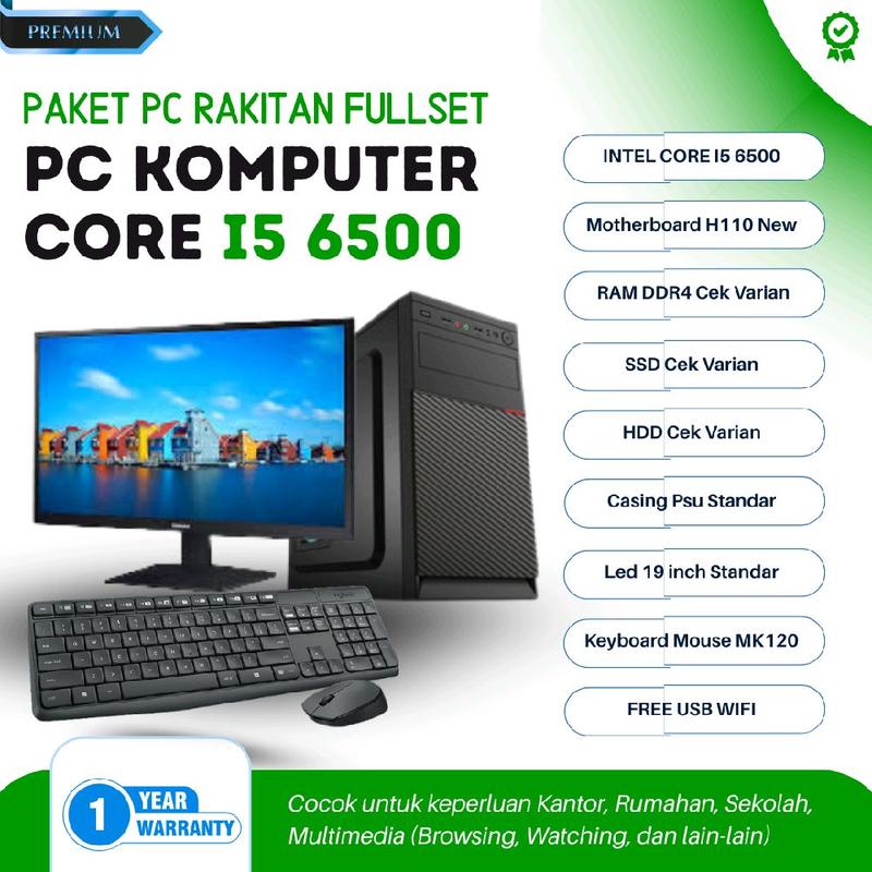 PAKET PC ANBK PC TKA PC RAKITAN FULLSET CORE I5 6500 SIAP PAKAI - Shop ...