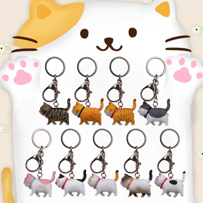 Cute Cartoon Cat Pendant Key Rings Kitten Cat Key Chain Shak - TikTok ...