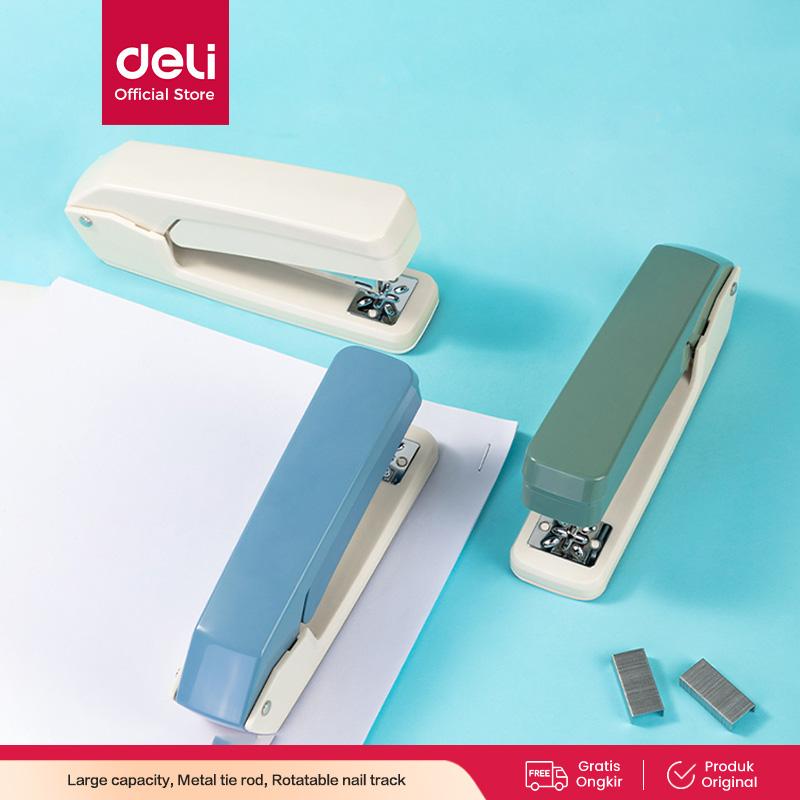 Deli Stapler 25 Lembar, Dapat Diputar 3 Arah, Setengah Strip - Shop ...