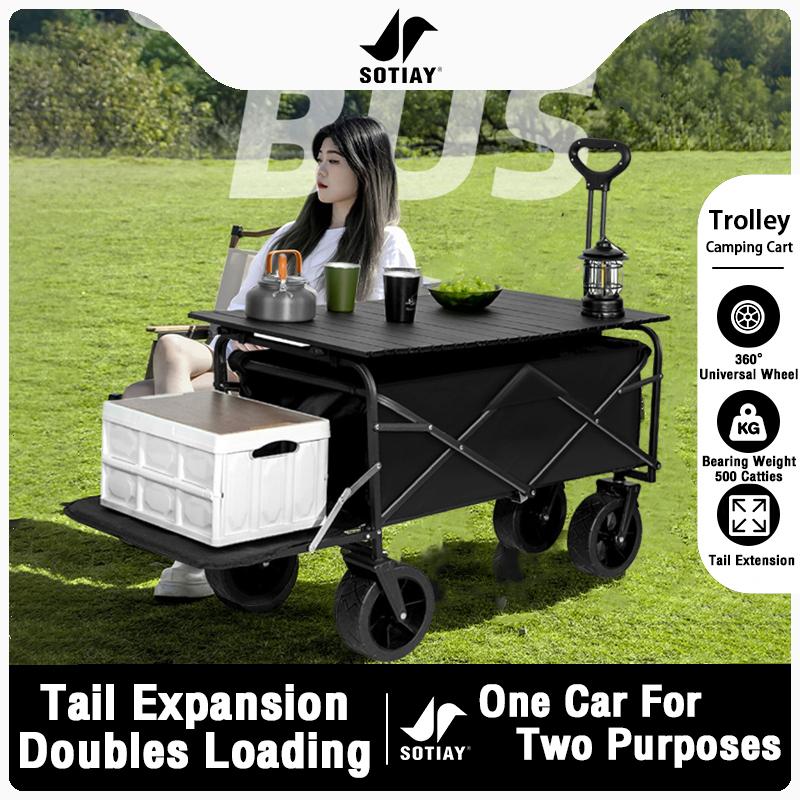 280L Foldable Camping Wagon Big Wheel Outdoor Trolley Shopping - TikTok ...