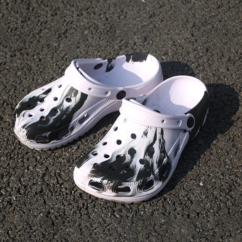 ph Colorful shoes summer casual graphic tie dye clog hole shoes ...