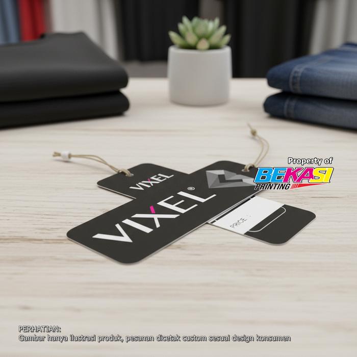 Jual 3x8 cm Cetak Offset Hang Tag Custom / Label Pakaian Toko Distro ...