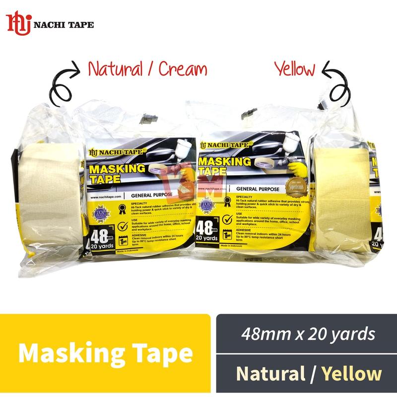 Lakban Isolasi Kertas Nachi Masking Tape 48 mm / 2 Inch x 20 - Shop ...