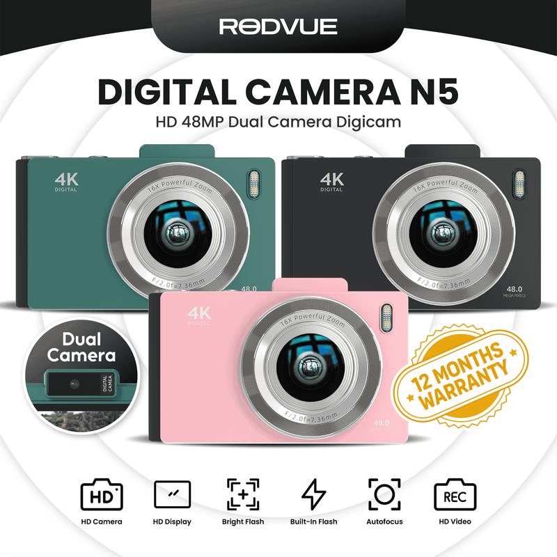 RODVUE Double-Lens Digital Camera N5 – Basic HD Resolution with ...