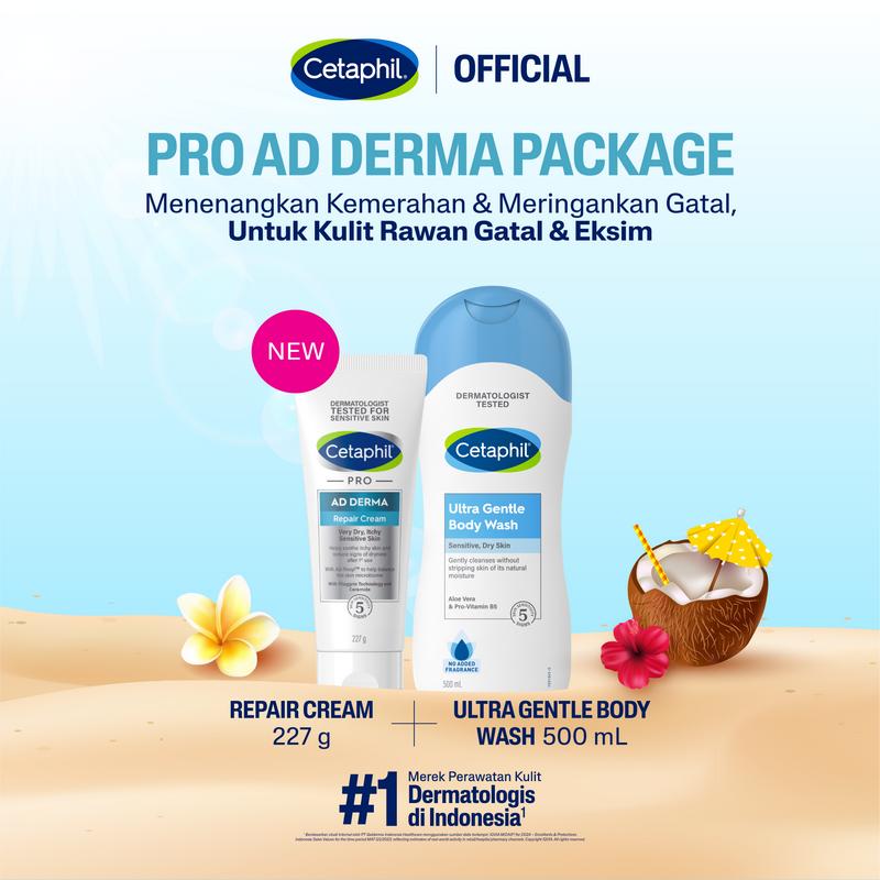Cetaphil Pro Ad Derma Repair Cream 227g + Ultra Gentle Body Wash - Shop ...