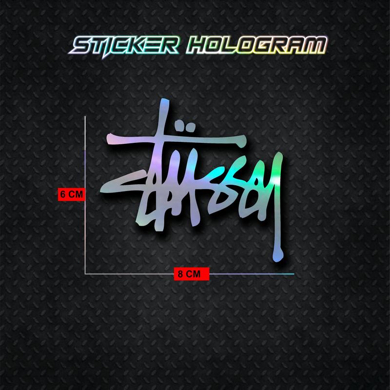 Sticker Cutting Hologram Stussy - Shop | Tokopedia