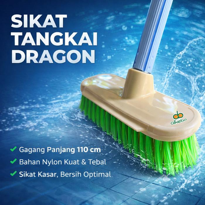 Jual Dragon Sikat Dorong Lantai Nilon – Gagang Panjang 110cm untuk ...