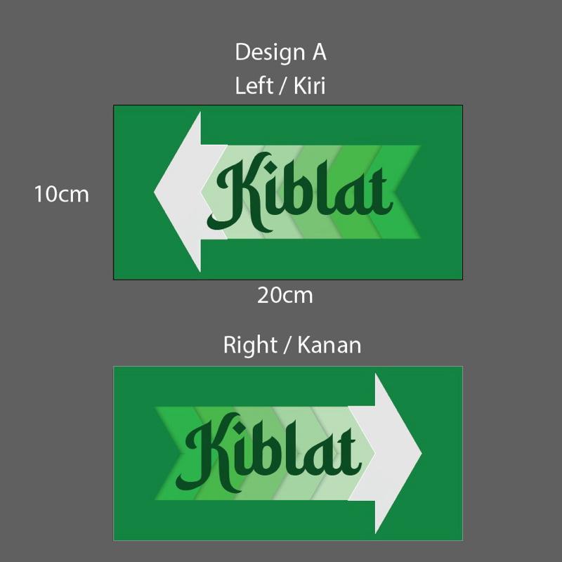 Kiblat Sticker Sign |Pelekat Tanda Arah Kiblat - TikTok Shop Malaysia