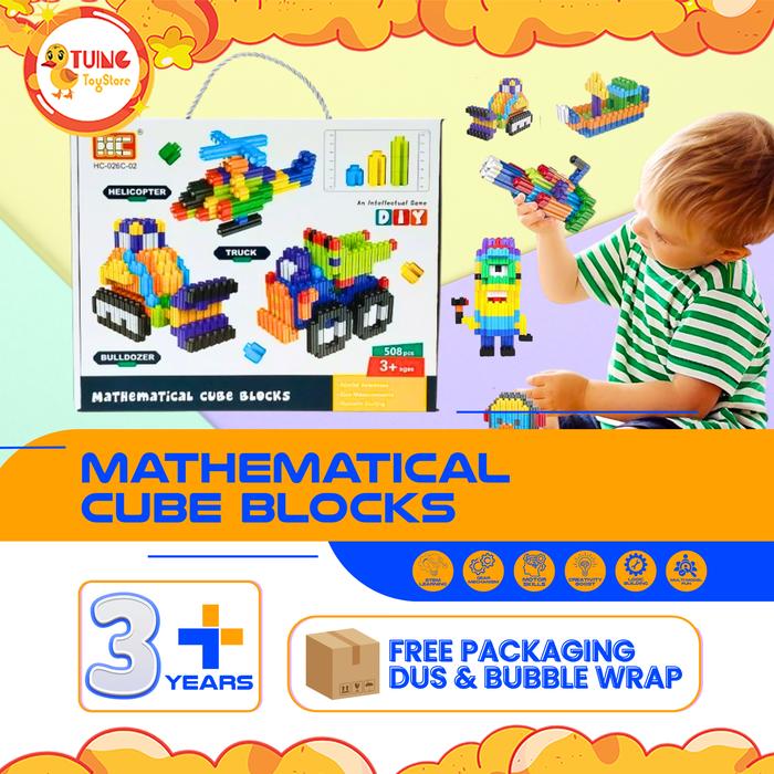 Jual Math Link Cube Blocks Learning Set 320/508Pcs | Building Blocks ...