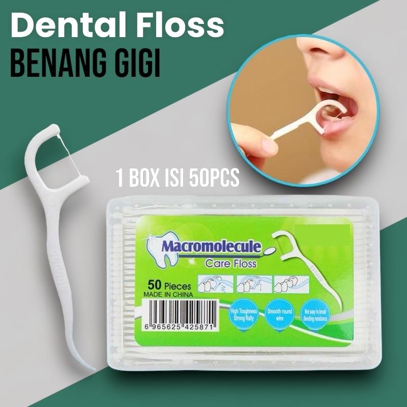 Dental Floss High Quality Benang Tusuk Gigi Isi 50 Pcs Pembersih Selah ...