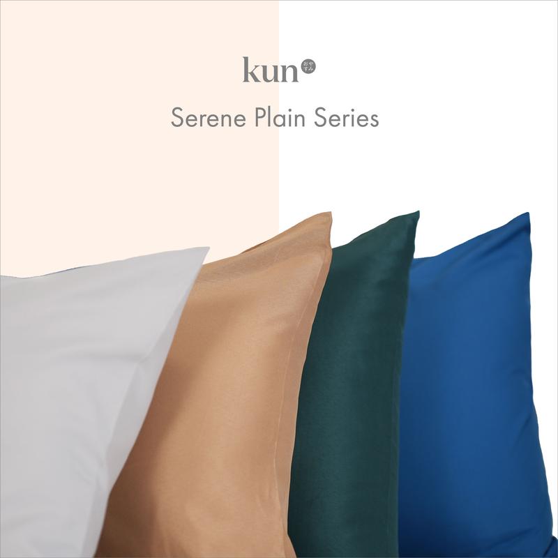 kun Serene Colour Series Premium Microfiber Fitted Bedding Set - TikTok Shop Malaysia