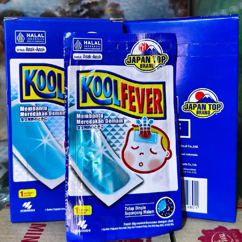 ( 6 & 12 PCS ) KOOLFEVER ANAK WARNA BIRU UNTUK KOMPRES / PEREDA DEMAM ...