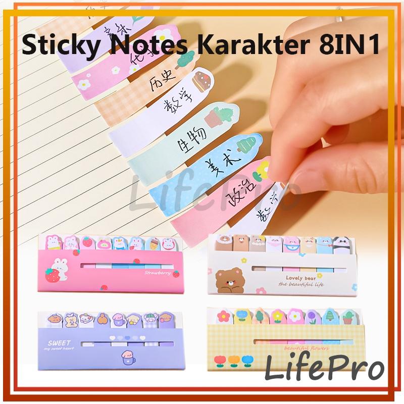 Sticky Notes Karakter 8IN1 / Pembatas Buku Karakter Hewan Lucu - Shop ...