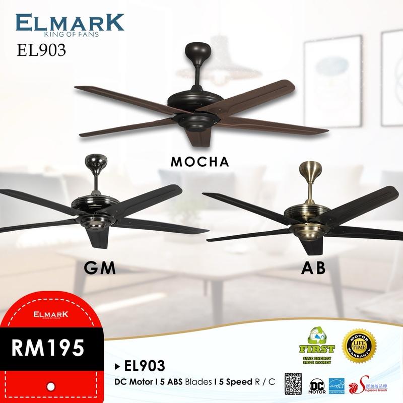 Elmark Ceiling Fan EL 903 - 56" | Kipas Siling EL 903 - 56 Inches ...