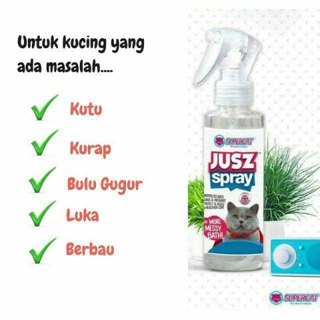 Supercat 150ml Jusz Spray anti fungus, fleas, mites & wounds.Untuk ...