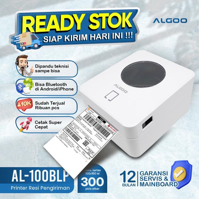Promo ALGOO AL-100BLP Printer Label Resi Barcode Thermal Bluetooth ...