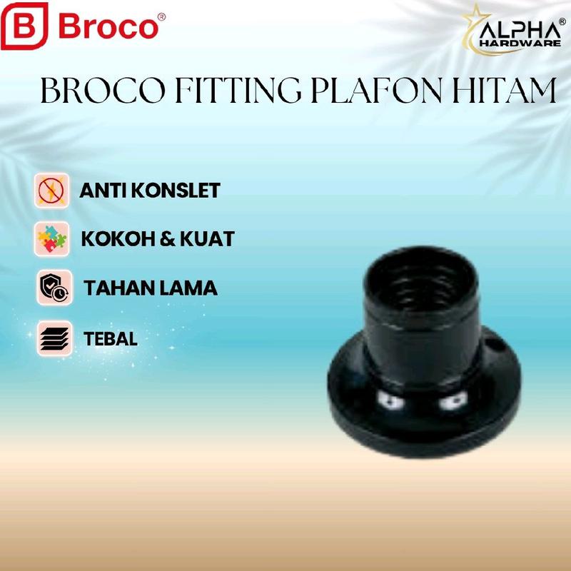 FITTING PLAFON HITAM BULAT - BROCO - Shop | Tokopedia