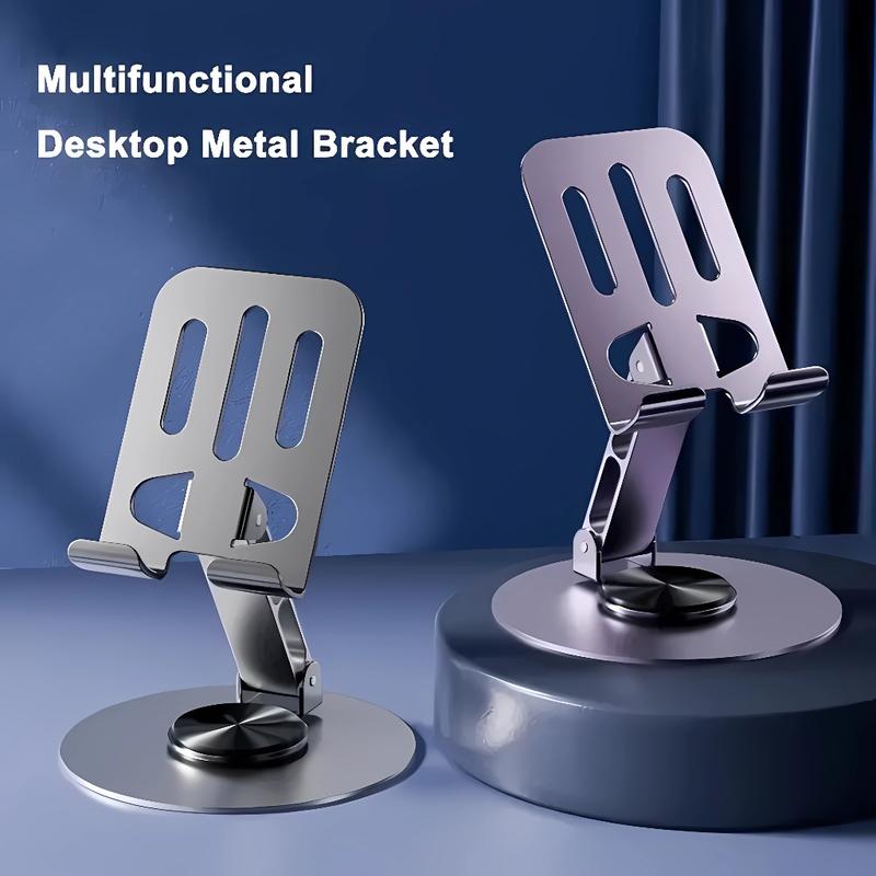 Carbon steel all metal phone stand, 360 ° rotatable folding desktop ...