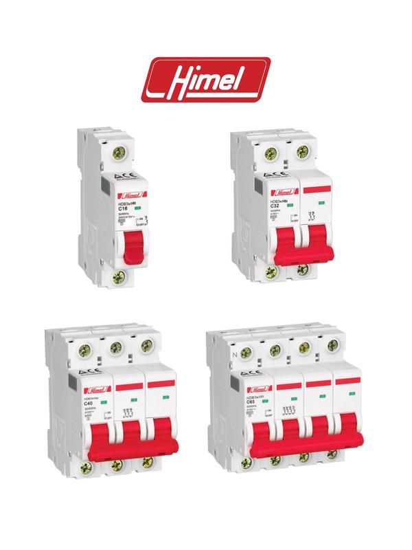 Himel MCB 6kA, 6A - 63A, 1 POLE, 2 POLE, 3 POLE & 4 POLE DB ...