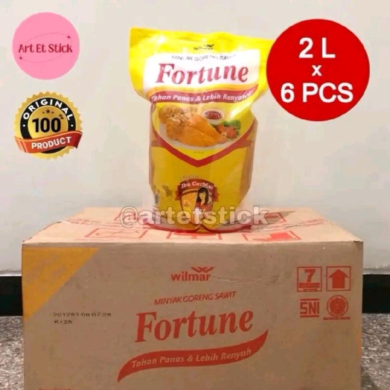 Ready Minyak Goreng Fortune 2 Liter 1 Dus Isi 6 Pouch - Shop | Tokopedia