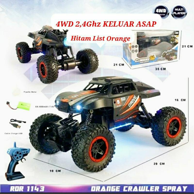Mainan mobil remote control 2 kecepatan RC crawler offroad 4wd skala 1: ...
