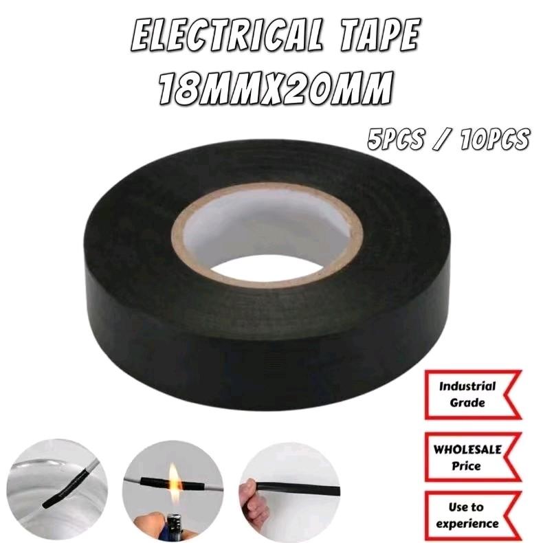 5PCS / 10PCS 18MM x 20METER BLACK ELECTRICAL TAPE High Quality ...