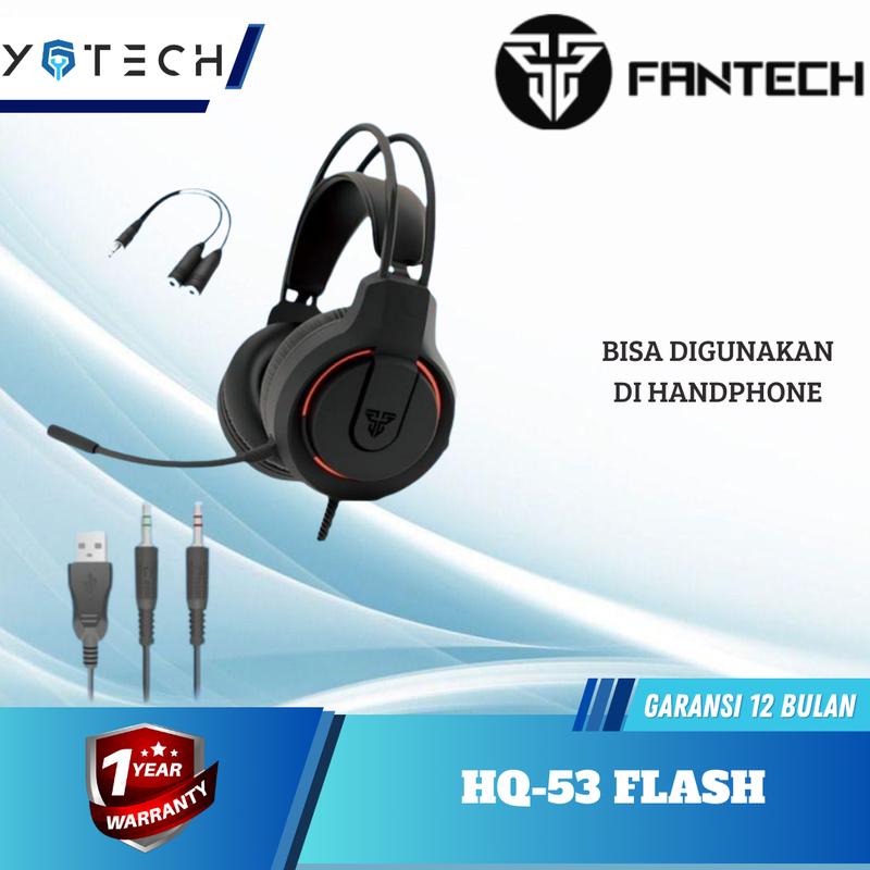 Fantech HQ53 Flash Lightweight Wired Gaming Headset (Free Splitter ...