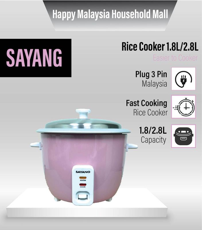 SAYANG RICE COOKER ELECTRIC 1.8L/2.8L PERIUK NASI ELETRIK NO - TikTok ...