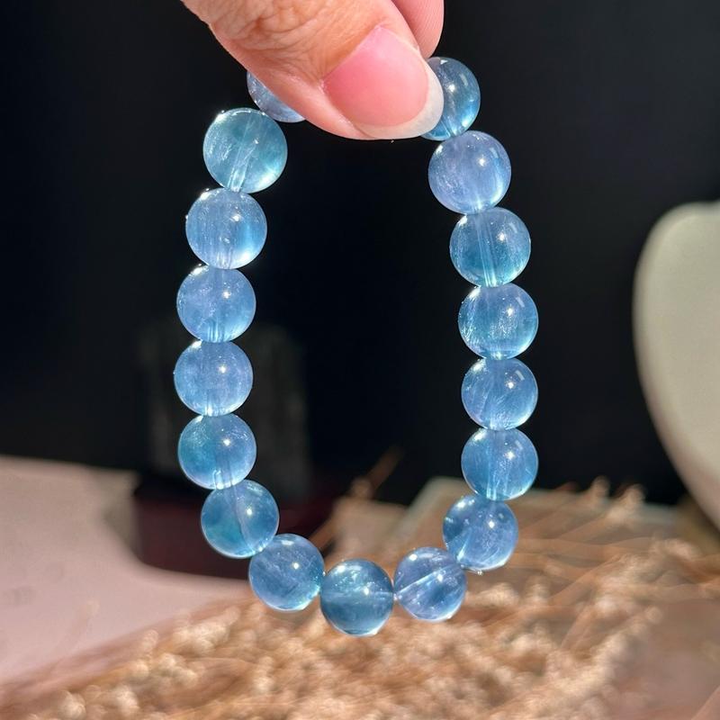 9mm Extra Premium Devil Blue Fluorite Crystal Bracelet - TikTok Shop ...