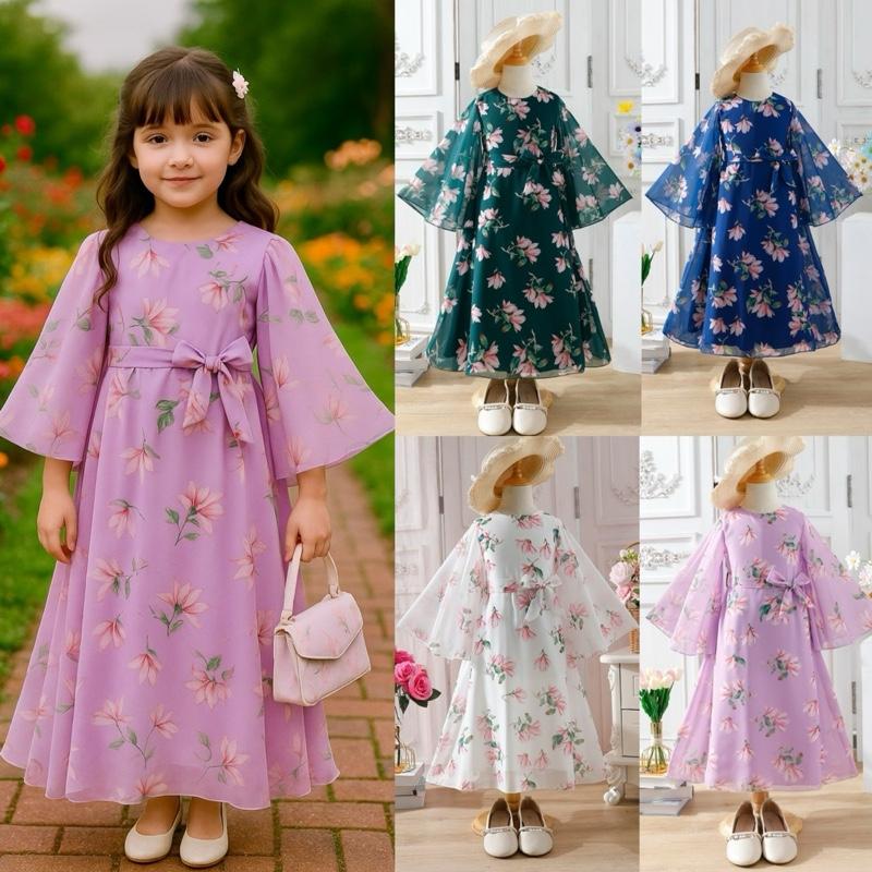 [M’SIA STOCK] (4Y-14Y) Jubah Budak Kimono Dress Budak Girl Dress ...