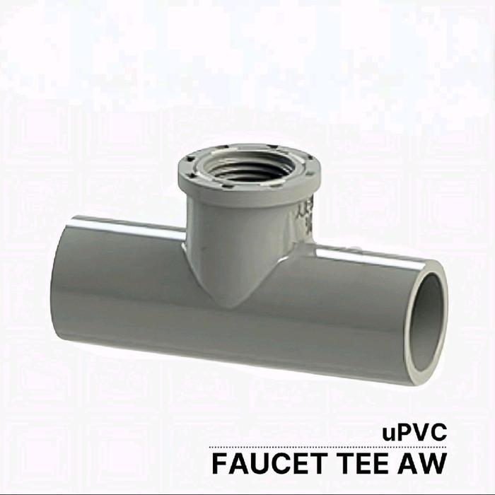 Jual Tee Drat Dalam PVC AW 1/2 x 1 inch Female Tee 1/2" x 1" TDD PVC AW ...