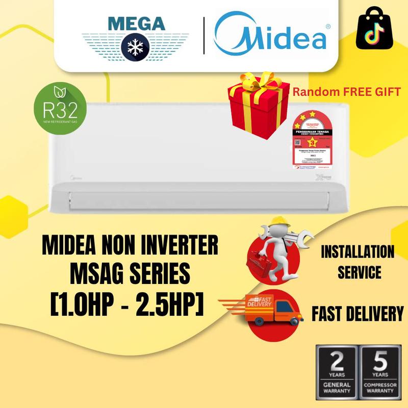 Midea Aircond Xtreme Cool R32 Non-Inverter Ionizer- MSAG Model - TikTok ...
