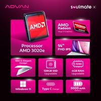 Promo (FREE TAS) ADVAN Soulmate X 14” inch IPS FHD AMD 3020e 4GB/128GB ...