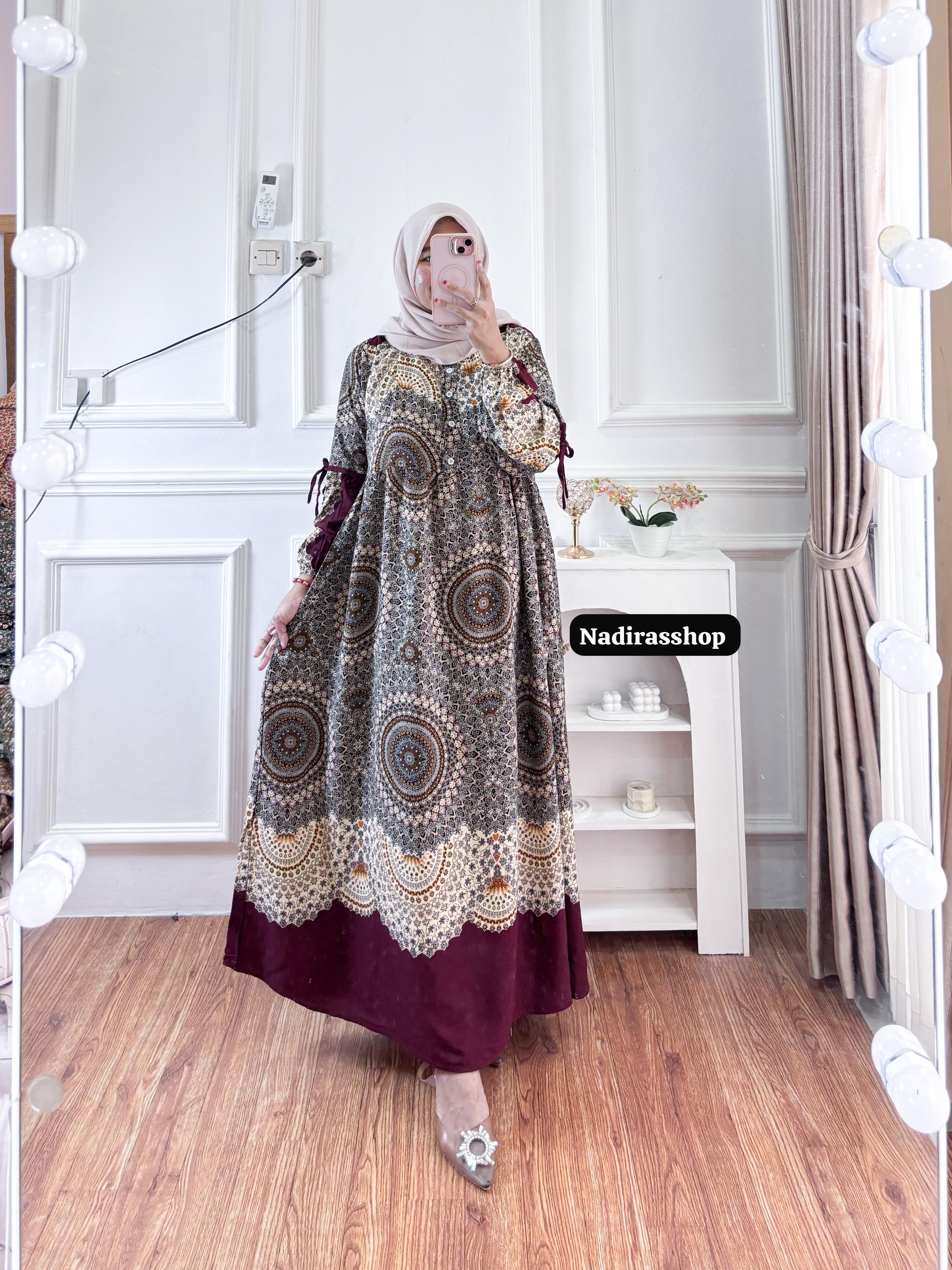 Tiara Gamis Rayon Premium/gamis terbaru 2025 viral Viscose Motif - Shop ...