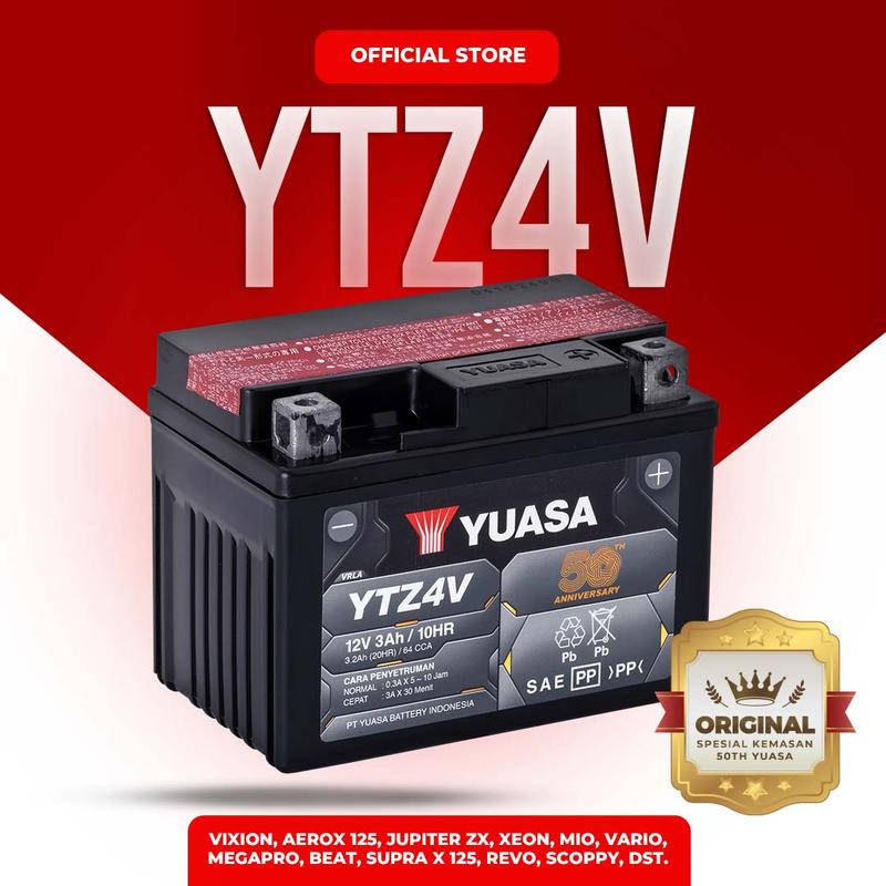 Yuasa Aki Motor YTZ4-V MF Accessories Blade Motorcycle Sporty - Shop ...
