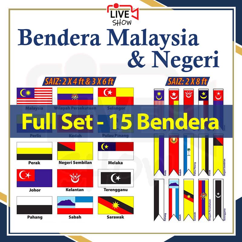 Bendera Set 15 Negeri Malaysia (2x4 / 3x6 / 2x8 ft) Bendera - TikTok ...