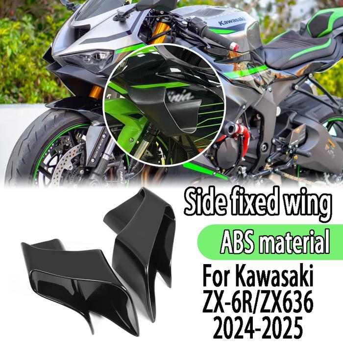Jual For Kawasaki ZX-6R ZX636 zx6r zx636 2024 2025 Front spoiler fixed ...