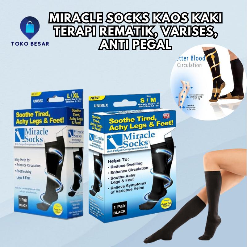 Kaos Kaki Varises Miracle Socks Kaos Kaki Kompresi Unisex Anti - Shop | Tokopedia