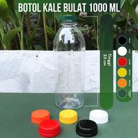 Jual Isi 50 Pcs Botol Bulat 1 Liter 1000ml Tutup Besar / Botol Plastik ...